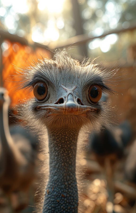 Ostrich Looking at the Camera. Ostrich Farm Stock Image - Image of beak ...