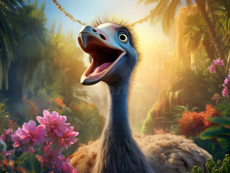 Ai Generated Illustration Wildlife Concept of Ostrich Stock ...