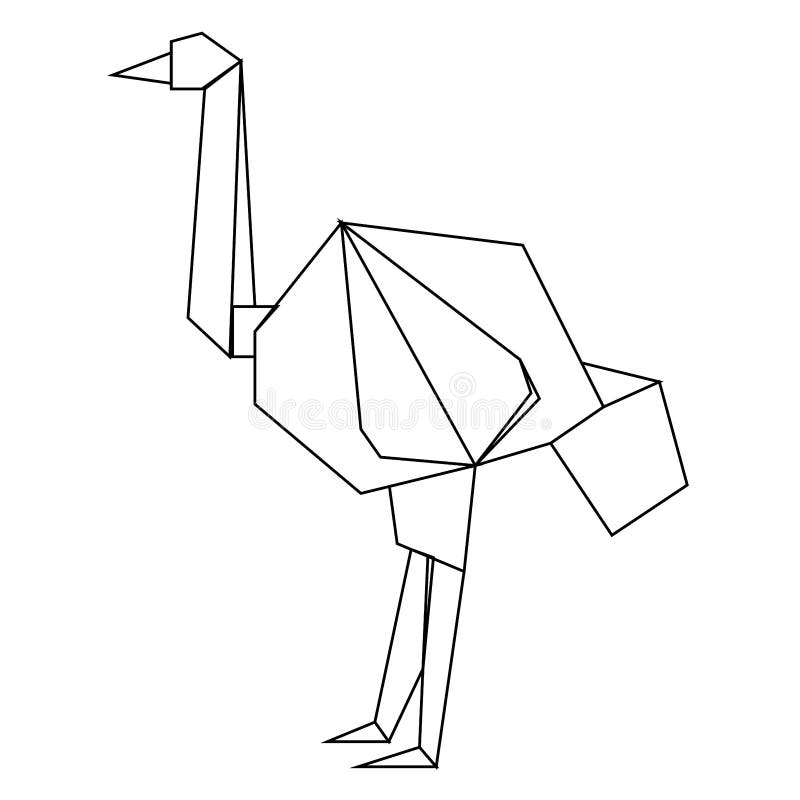Ostrich Line Drawing Stock Illustrations – 717 Ostrich Line Drawing ...
