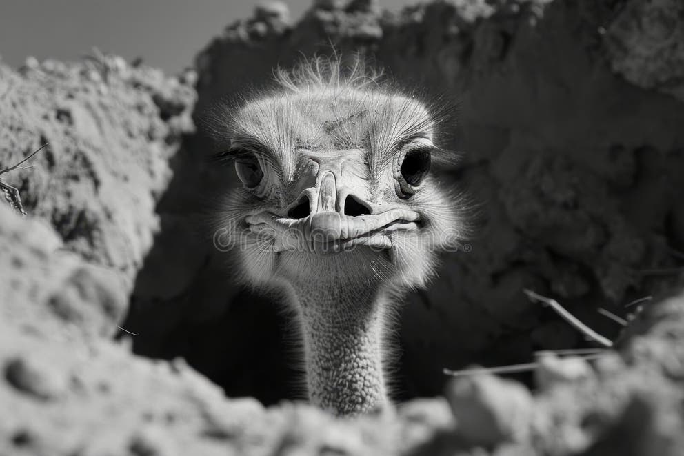 Ostrich in Sand stock image. Image of closeup, animal - 372487269