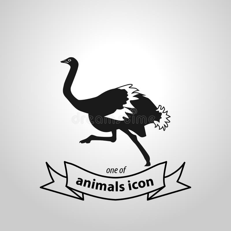 Running Ostrich Silhouette