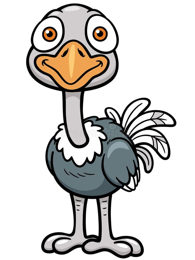 Cartoon ostrich stock vector. Illustration of girlish - 29888940