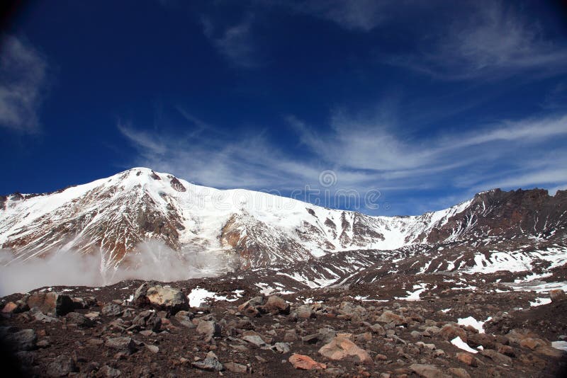 Ostriy Tolbachik volcano. stock image. Image of imagination - 37440757