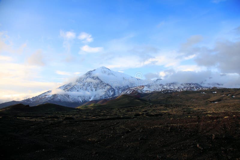 Ostriy Tolbachik volcano. stock photo. Image of firn - 45724842