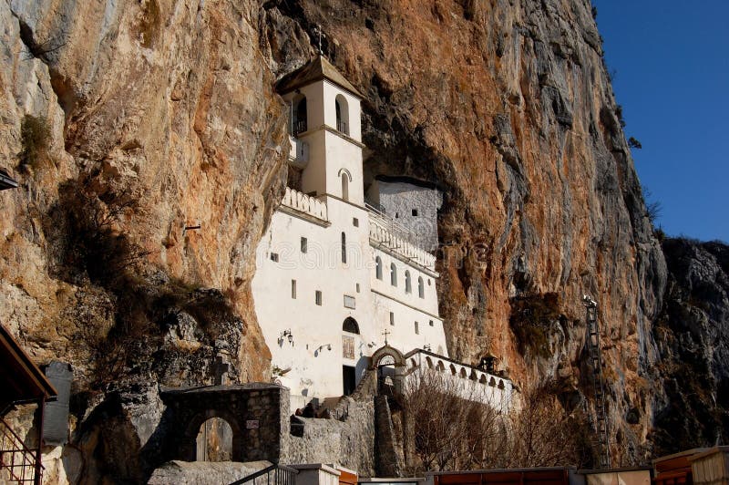 Ostrog - the Famous Orthodox Monastery in Montenegro Stock Photo ...