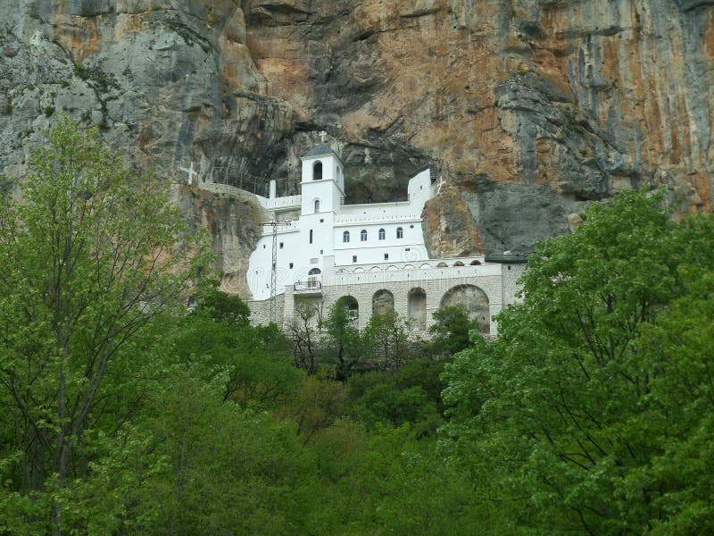 Ostrog Monastery, the Amazing Church in the Cliff Stock Photo - Image ...