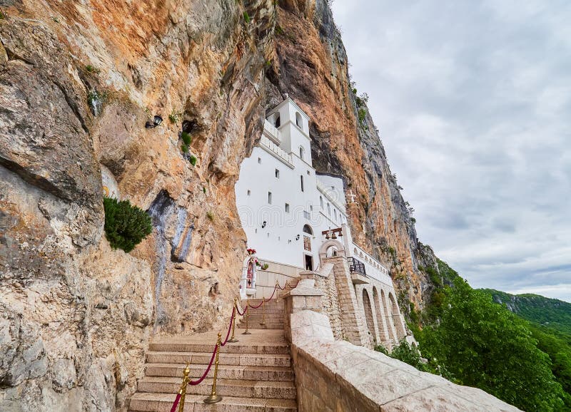 Ostrog Monastery in Montenegro. Build Inside the Rock. Stock Photo ...