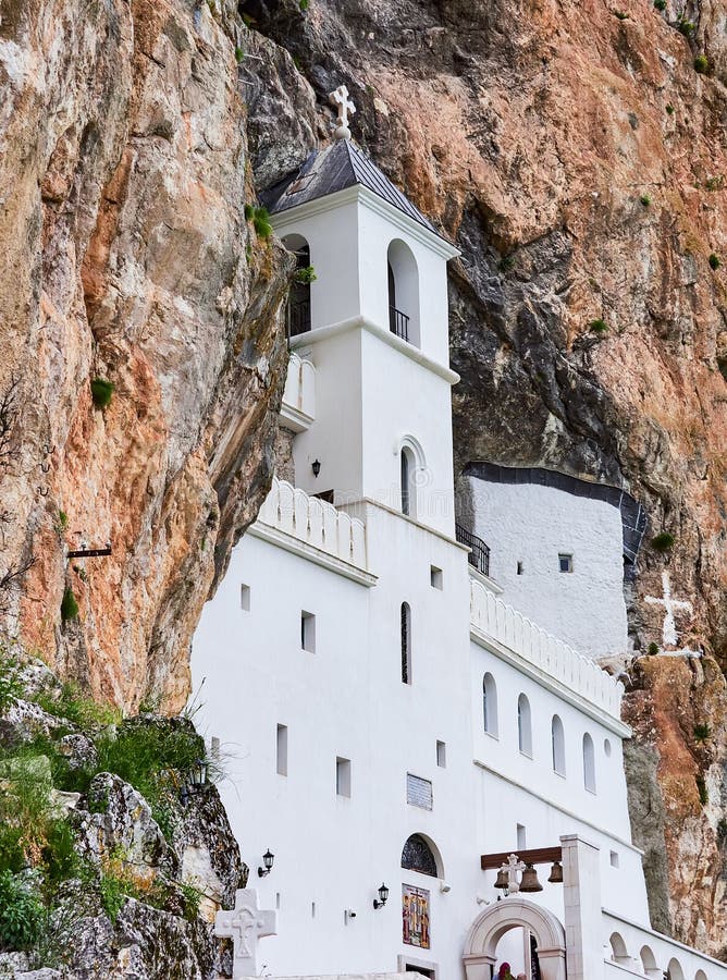 Ostrog Monastery in Montenegro. Build Inside the Rock. Stock Photo ...