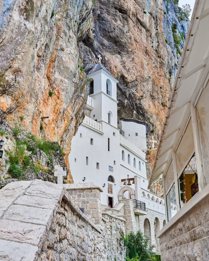 Ostrog Monastery in Montenegro. Build Inside the Rock. Stock Photo ...