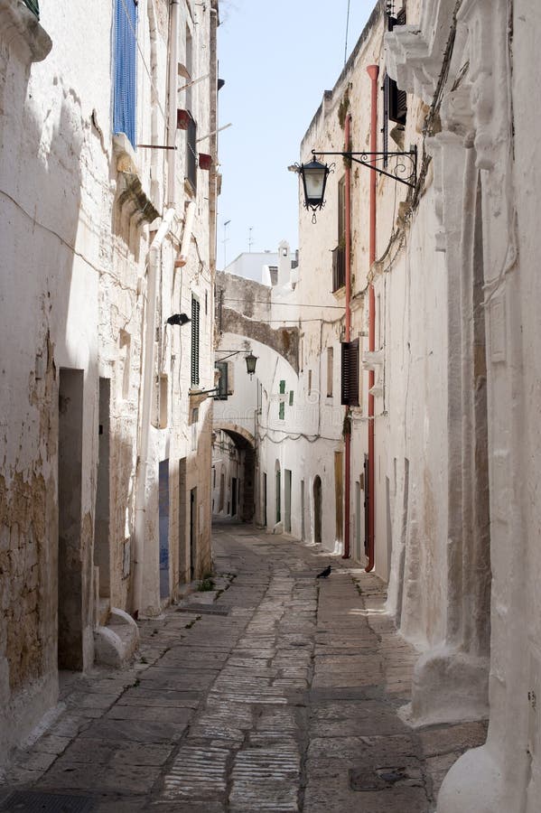 Ostuni (Apulia) - Old town stock image. Image of mediterranean - 20668835