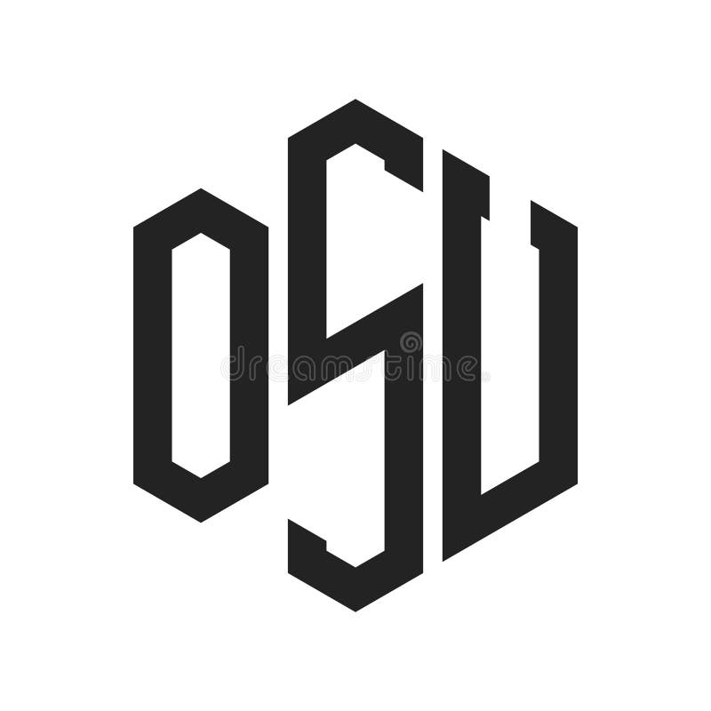 OSU Logo Design. Initial Letter OSU Monogram Logo Using Hexagon Shape ...