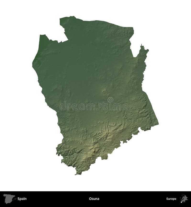 Osuna, Spain, Isolated on White. Physical Stock Illustration ...