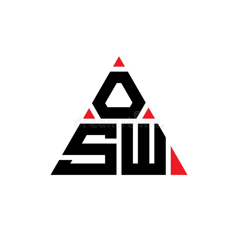 OSW Triangle Letter Logo Design with Triangle Shape. OSW Triangle Logo ...