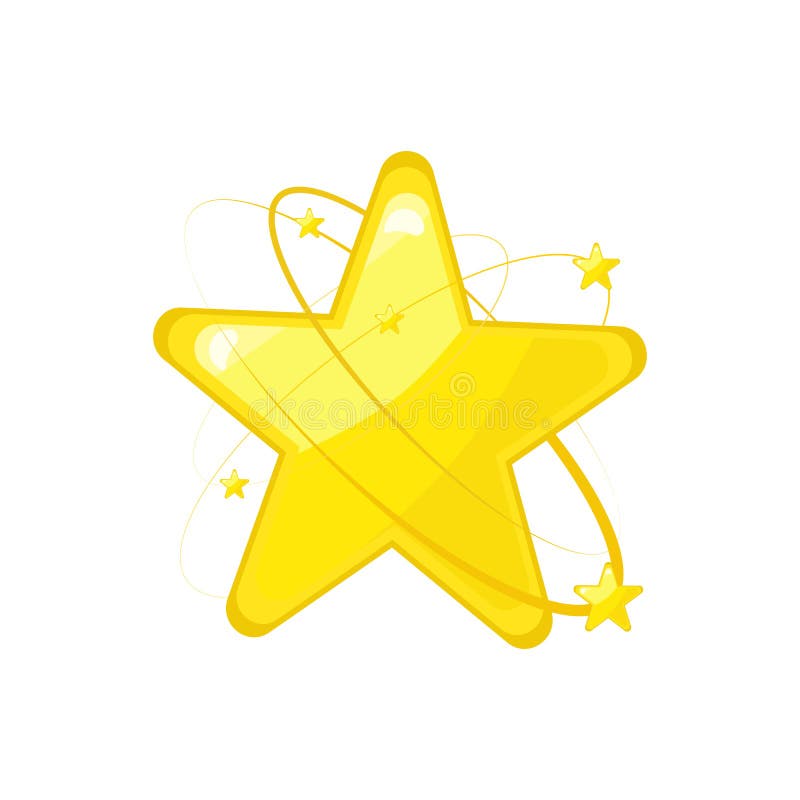 Star Vector Icon. Cute Star Isolated Stock Vector - Illustration of ...