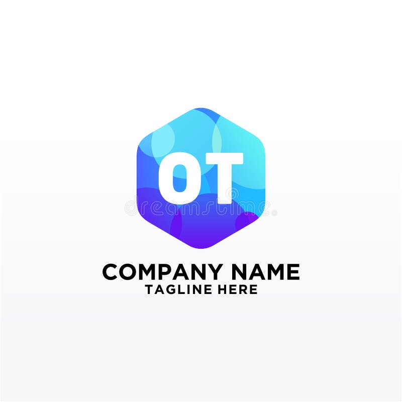 OT Initial Logo with Colorful Circle Template Vector Stock Vector ...