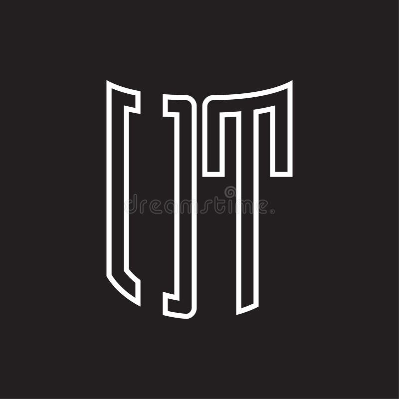 OT Logo Monogram with Ribbon Style Outline Design Template Stock Vector ...