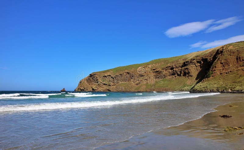 Otago Peninsula in Dunedin, New Zealand Stock Photo - Image of ...