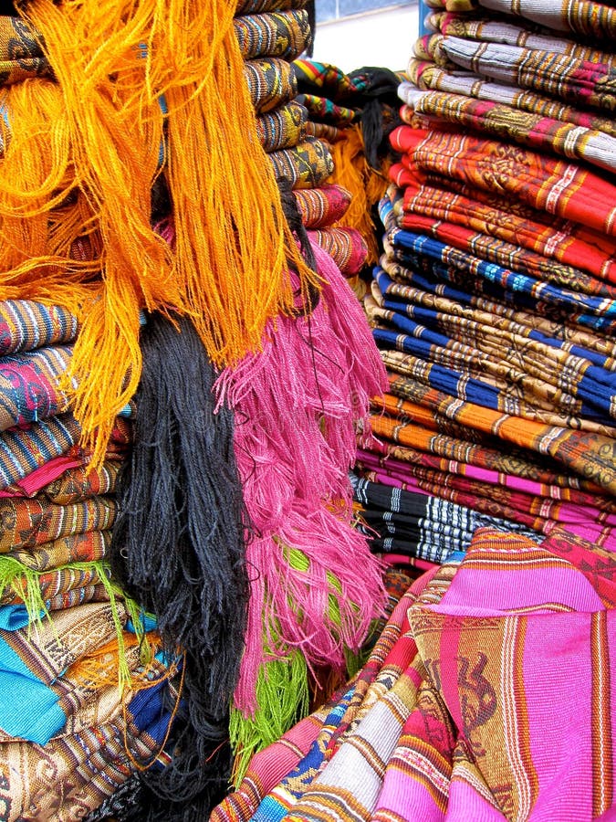 Otavalo Market Textiles stock photo. Image of traditional - 21284334