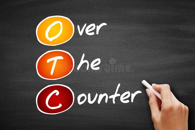 OTC - Over the Counter, Acronym Concept on Blackboard Stock Image ...