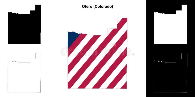 Otero outline map stock vector. Illustration of area - 323856711