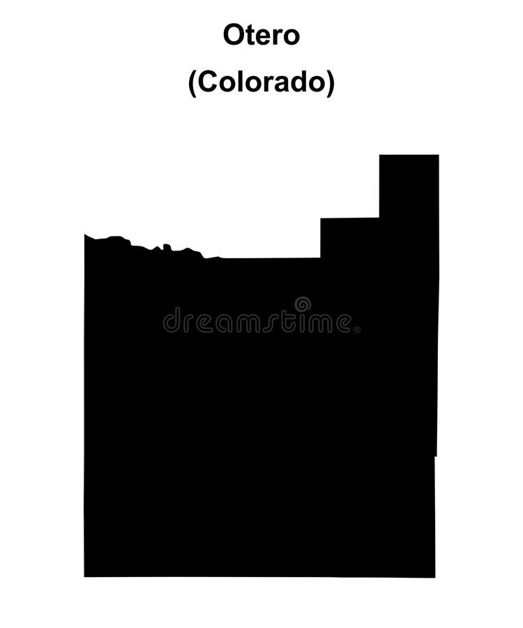 Otero outline map stock vector. Illustration of outline - 357887340