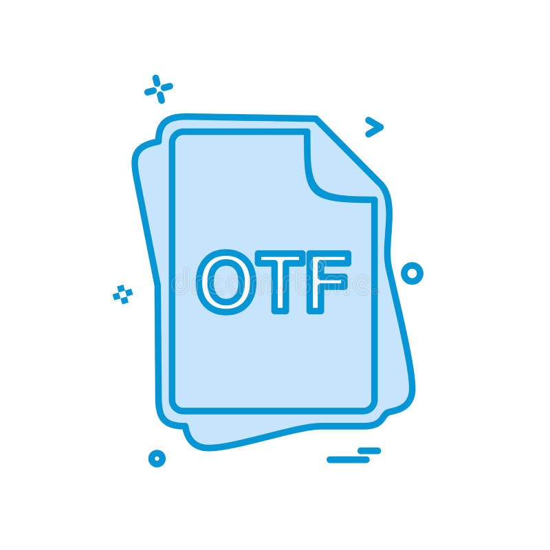 OTF File Type Icon Design Vector Stock Vector - Illustration of label ...