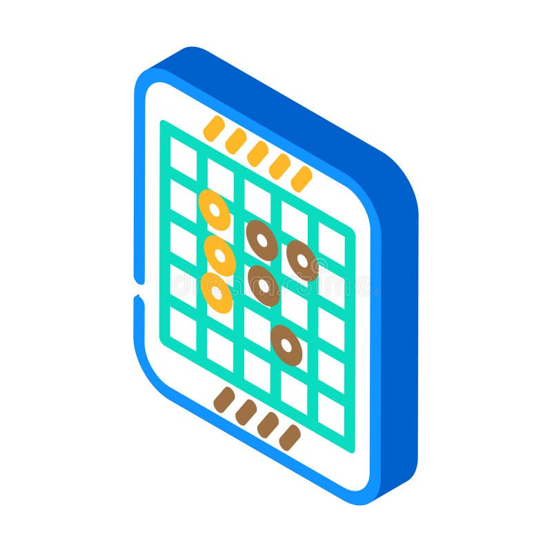Othello Game Board Table Isometric Icon Vector Illustration Stock ...