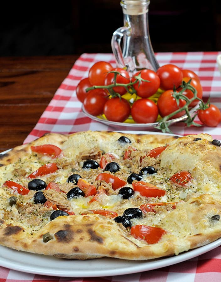 Other additives and pizza stock image. Image of green - 34760631