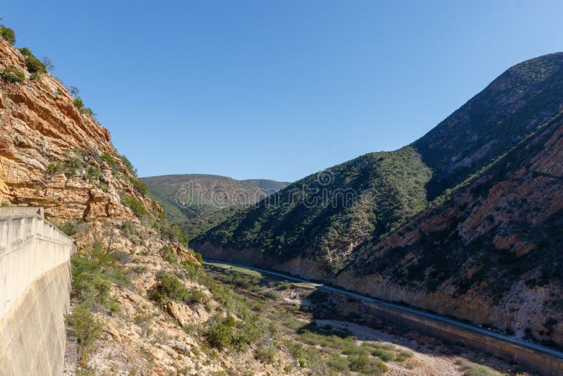 The Other Side of the Dam without Water Stock Image - Image of mountain ...