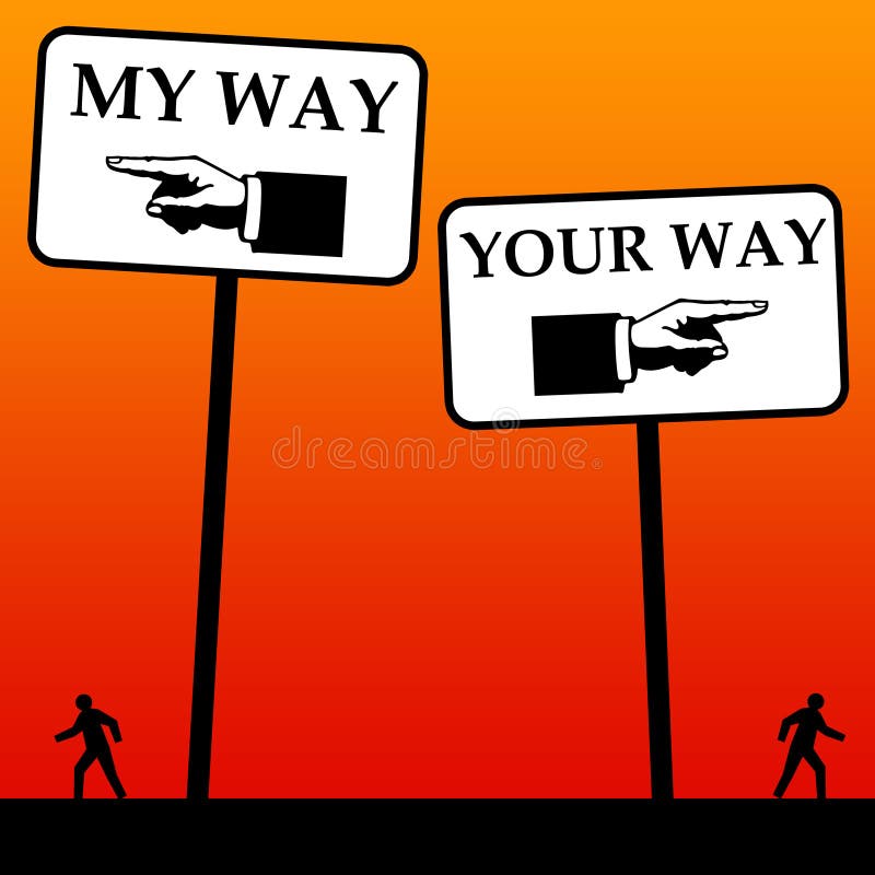 Other way stock illustration. Illustration of difficult - 28968092