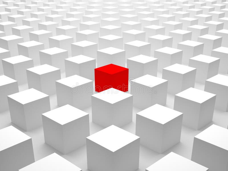 Among Others. Standing Out from the Crowd Stock Illustration ...