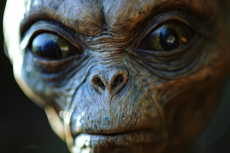Otherworldly Alien Face. Generate Ai Stock Illustration - Illustration ...