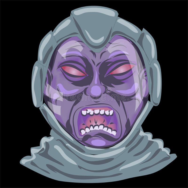 Otherworldly Creature in a Space Suit Vector Illustration Stock Vector ...