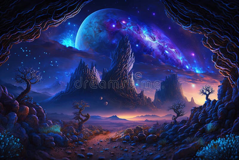 Otherworldly Environment Filled with Strange and Fantastical Elements ...