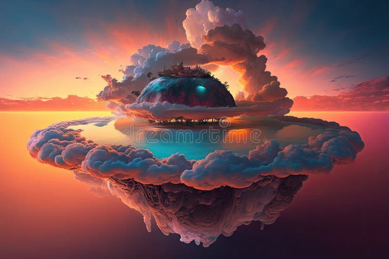 An Otherworldly Float Island that Appears To Be Floating among the ...