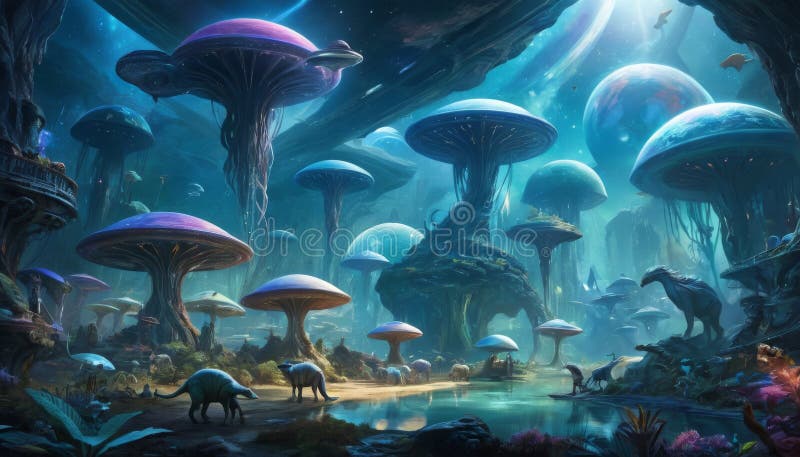 Alien Forest Landscape stock image. Image of landscape - 314471905