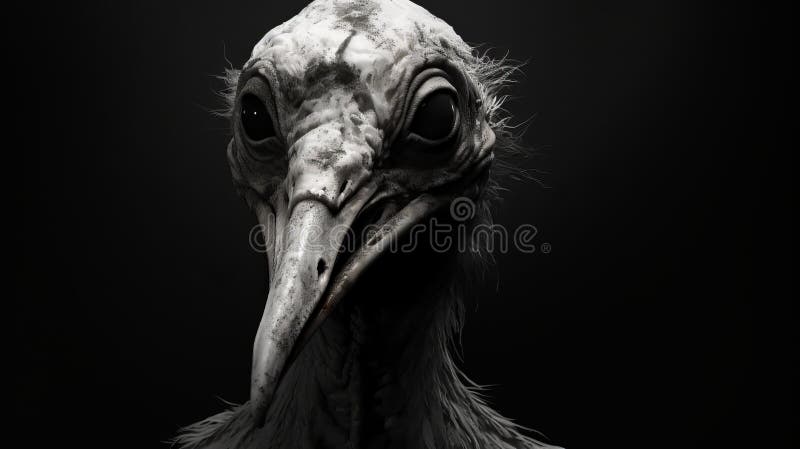 Otherworldly Grotesquery: Dark Beak of a Vulture in Cinema4d Stock ...