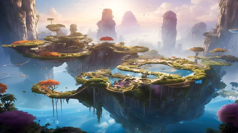 An Otherworldly Landscape Designed by AI, Where Surreal Elements Like ...