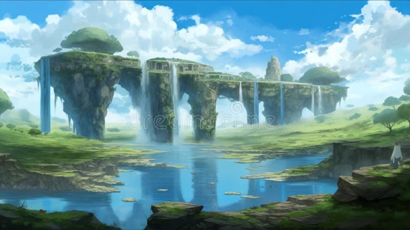 Otherworldly Landscape with Focus, Made with Generative AI Stock ...