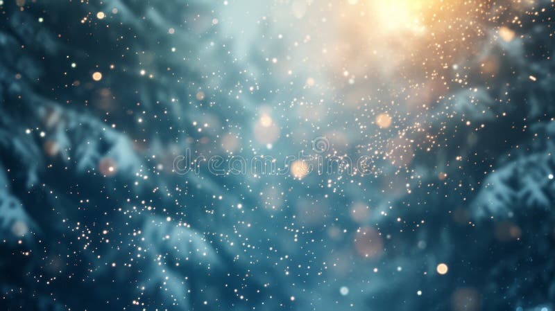 An Otherworldly Scene of Falling Stardust Like a Soft and Peaceful ...