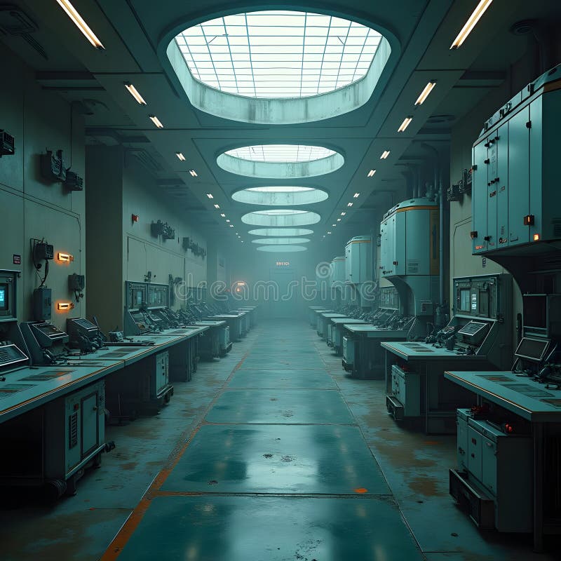 Otherworldly Science Lab Discovery in Desolate Urban Setting Stock ...