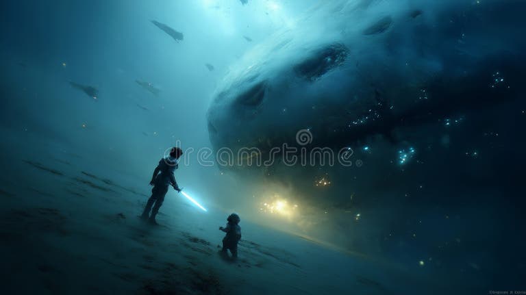 Epic Confrontation in a Cosmic Battlefield with Humans and Alien Giants ...