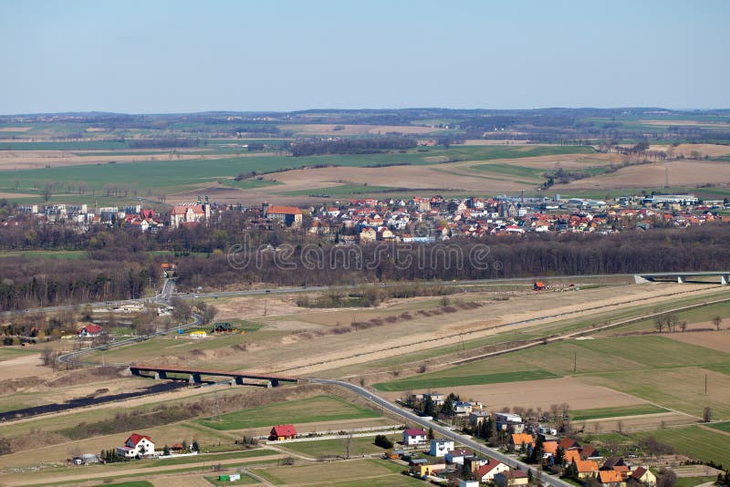 Otmuchow aerial view stock image. Image of blue, architecture - 24270017