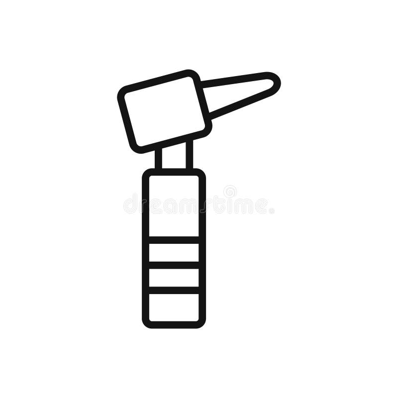 Otoscope Icon Symbol on White Background Stock Vector - Illustration of ...