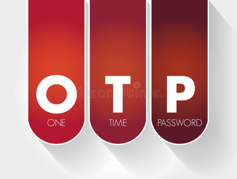 OTP - One Time Password Acronym, Technology Concept Background Stock ...