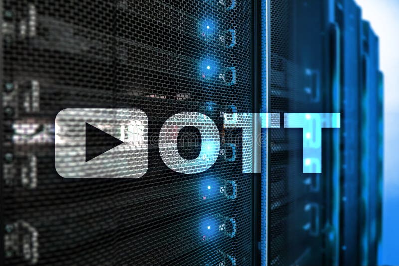 OTT, IPTV, Video Streaming Over the Internet. Data Center, Server Room ...