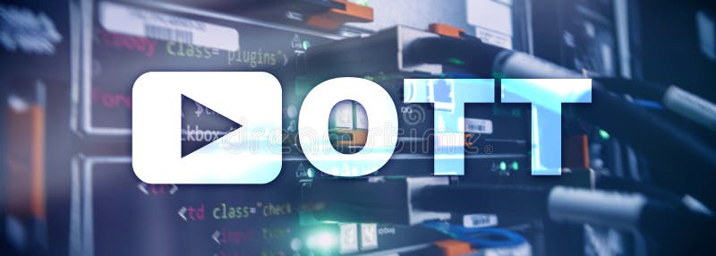 OTT, IPTV, Video Streaming Over the Internet. Data Center, Server Room ...