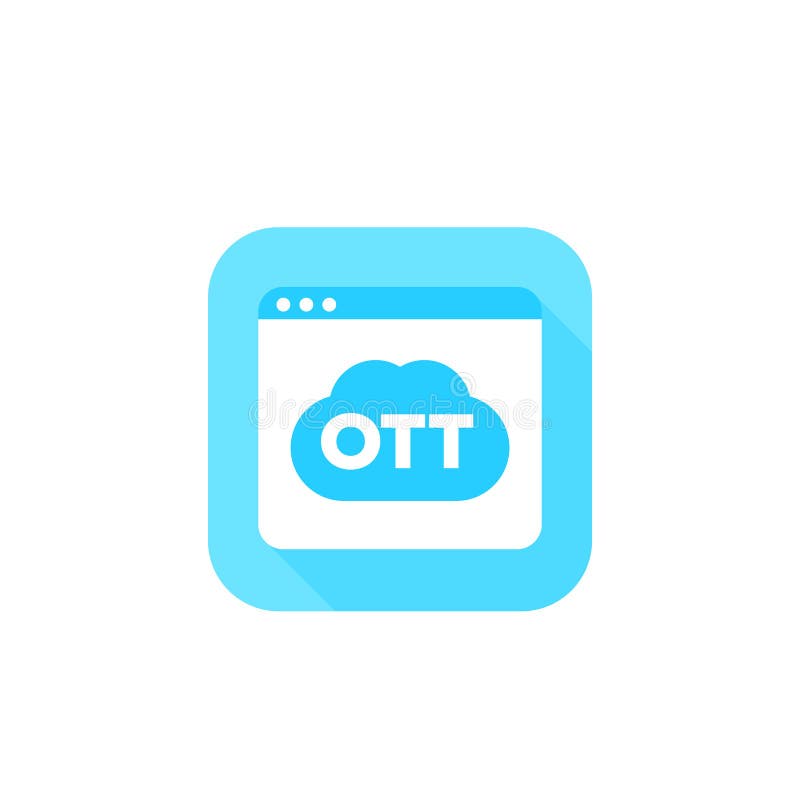 OTT Media Service Vector Icon for Web Stock Vector - Illustration of ...