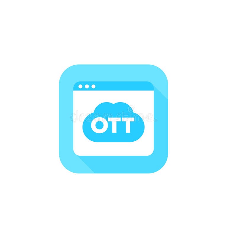 OTT Media Service Vector Icon for Web Stock Vector - Illustration of ...