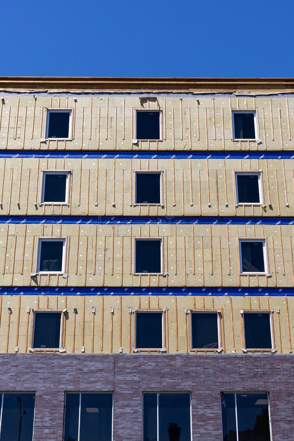 Construction Site in Ottawa, Canada. Wall of High-rise Building ...